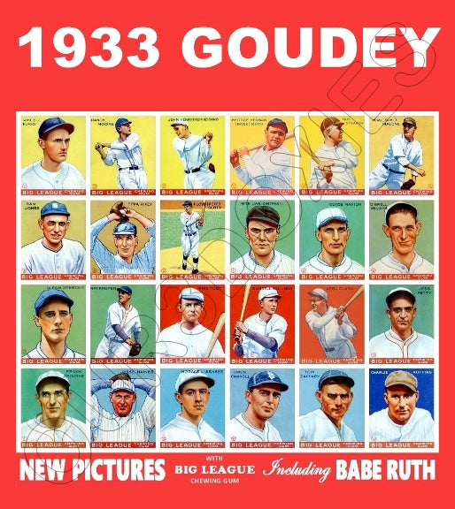 1933 Goudey Baseball Cards Custom Made Album Binder 3 Sizes - 3436 ...