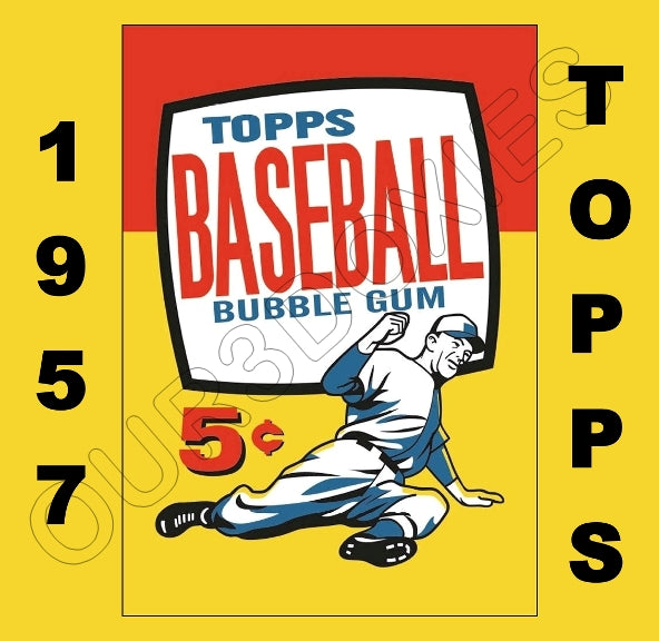 1957 Topps Baseball Cards Custom Made Album Binder Inserts 3 Sizes - 3 ...