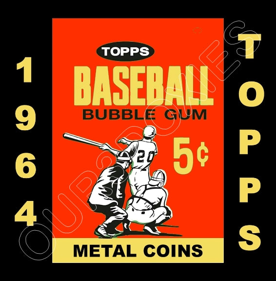 1964 Topps Baseball Coins Custom Made Album Binder Inserts 3 Sizes - 3 ...