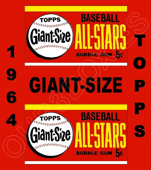 1964 Topps Giants Cards Custom Made Album Binder Inserts 3 Sizes - 351 ...