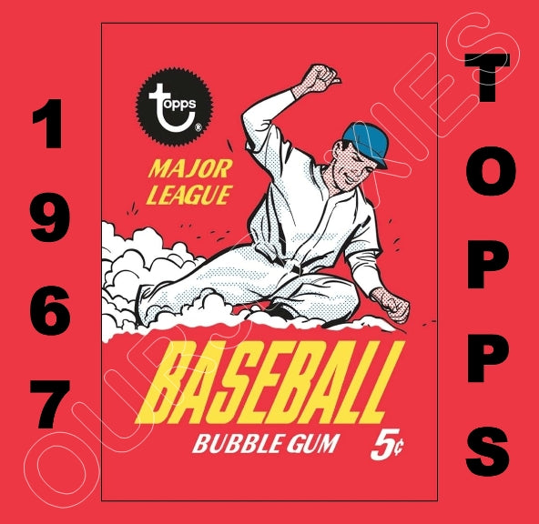 1967 Topps Baseball Cards Custom Made Album Binder Inserts 3 Sizes - 3 ...