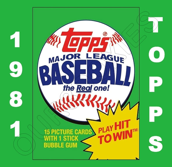 1981 Topps Baseball Cards Custom Made Album Binder Inserts 3 Sizes - 3 ...
