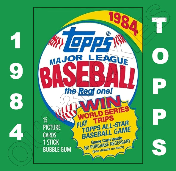 1984 Topps Baseball Cards Custom Made Album Binder Inserts 3 Sizes - 3 ...