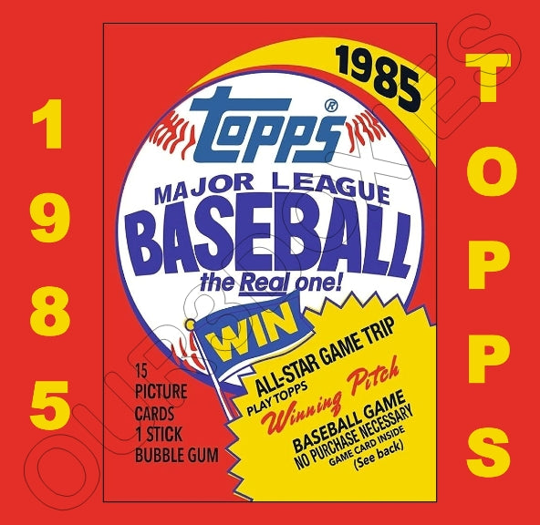 1985 Topps Baseball Cards Custom Made Album Binder Inserts 3 Sizes - 3 ...