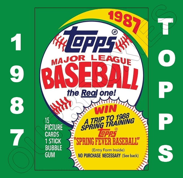 1987 Topps Baseball Cards Custom Made Album Binder Inserts 3 Sizes - 3 ...