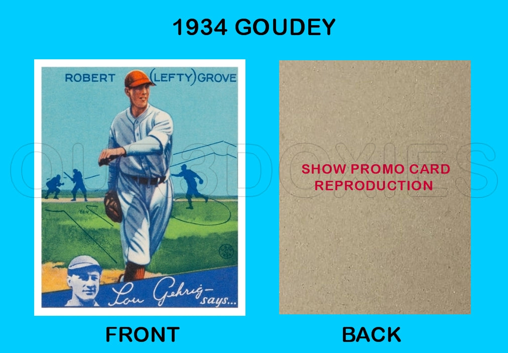 Lefty Grove 1934 Goudey Reproduction Card - 3724 – OUR3DOXIES