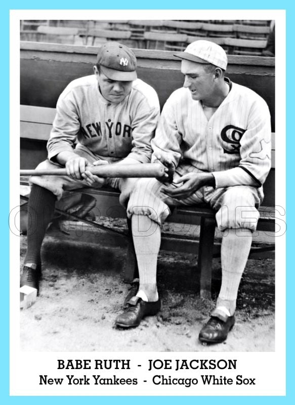 Babe Ruth Joe Jackson 1947 Tip Top Bread Custom Card - 3848 – OUR3DOXIES