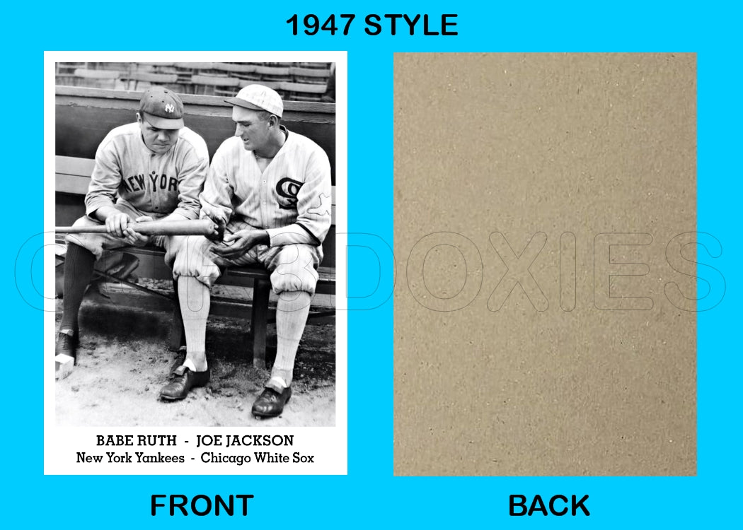 Babe Ruth Joe Jackson 1947 Tip Top Bread Custom Card - 3848 – OUR3DOXIES