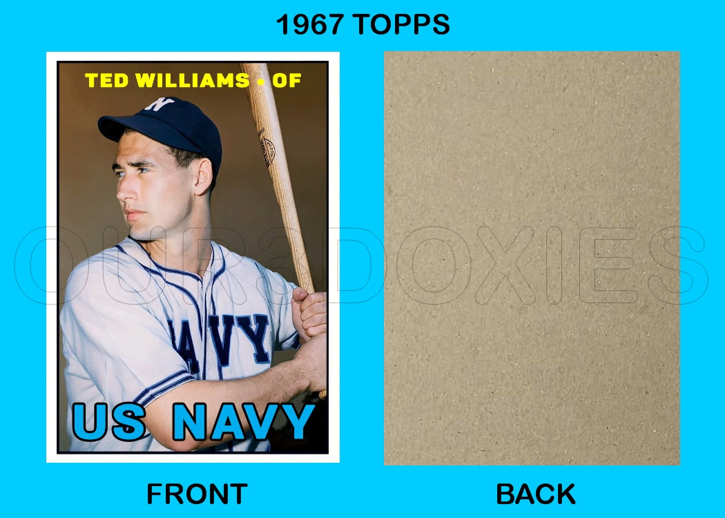 Ted Williams Navy 1967 Topps Custom Card - 4495 – OUR3DOXIES