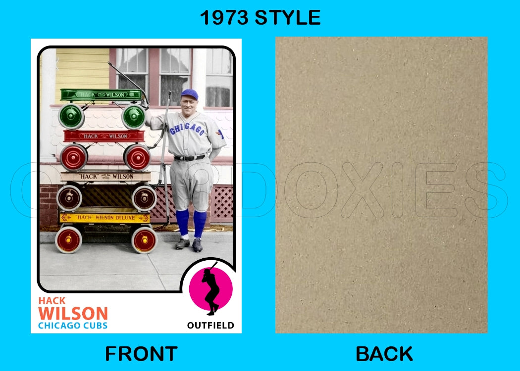 Hack Wilson 1973 Topps Custom Card - 4798 – OUR3DOXIES