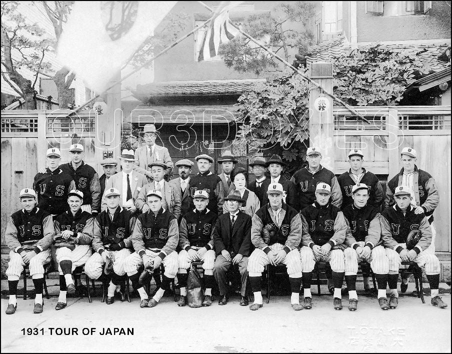 1931 MLB Tour of Japan 11X14 Photo - Gehrig Cochrane Grove Simmons - 1 ...