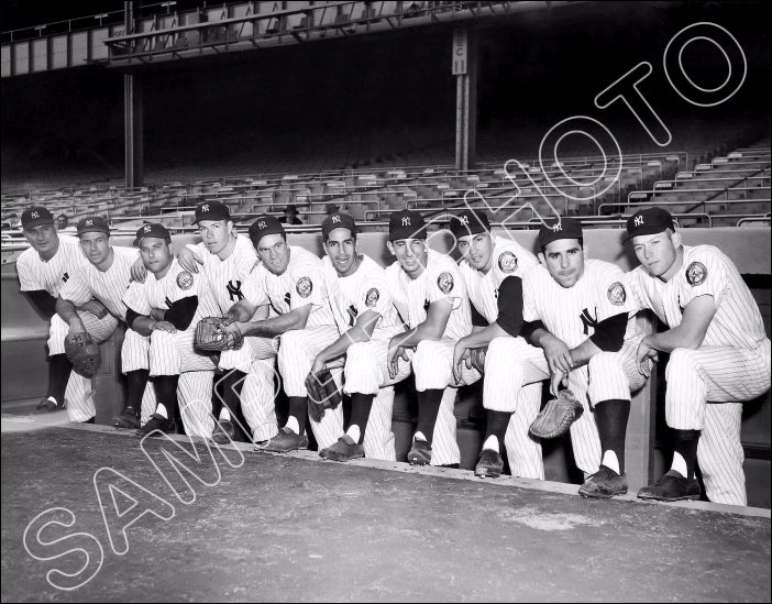 1952 New York Yankees 11X14 Photo - Mantle Berra Rizzuto Martin - 887 ...