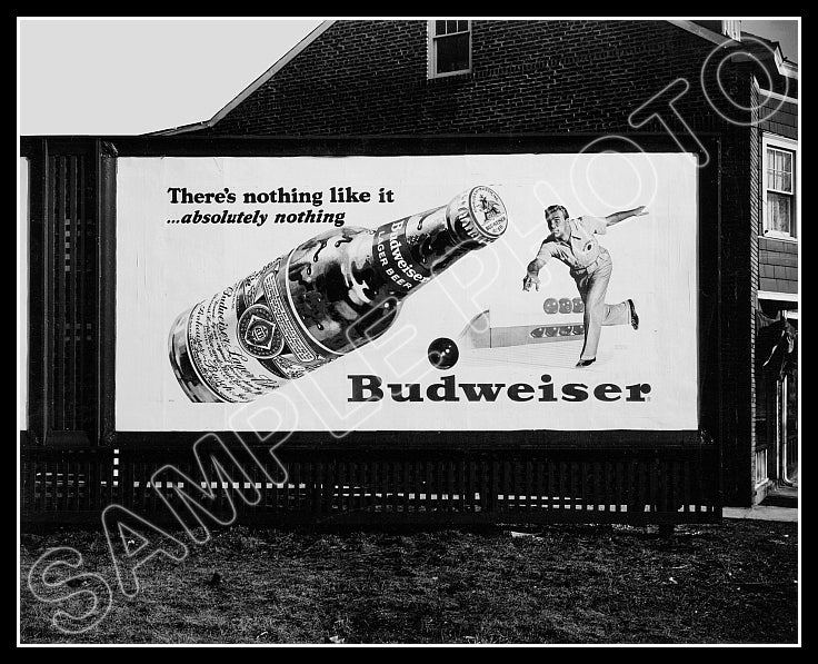 1950 Budweiser Beer Billboard 8X10 Photo - 2227 – OUR3DOXIES