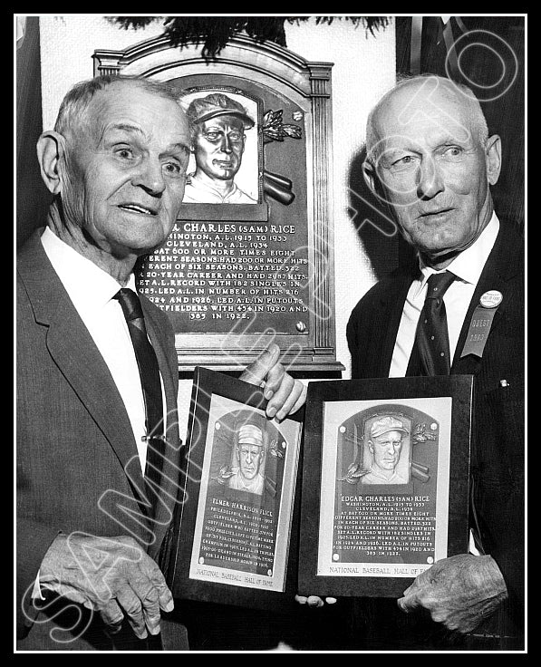Elmer Flick Sam Rice 8X10 Photo - 1963 Hall Of Fame Induction - 1735 ...