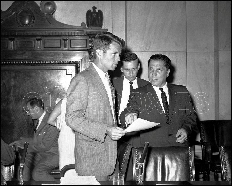 1958 Jimmy Hoffa 8X10 Photo - Bobby Kennedy - 2831 – OUR3DOXIES