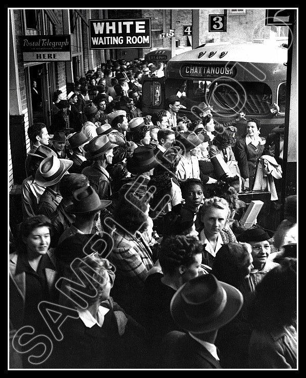 1943 Memphis Tennessee Bus Station 8X10 Photo - White Waiting Room - 2 ...