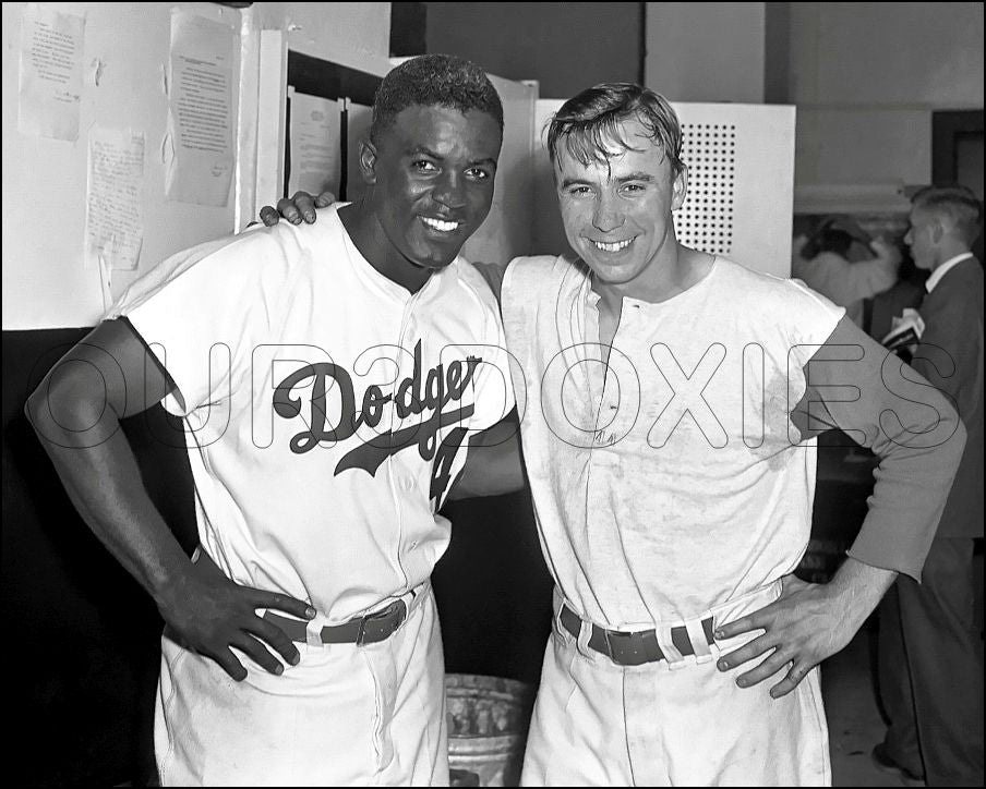 Jackie Robinson Pee Wee Reese 8X10 Photo - Brooklyn Dodgers - 11981 ...
