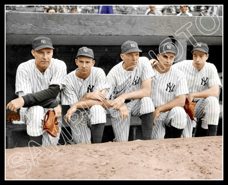 Joe Dimaggio Bill Dickey Colorized 8X10 Photo - Ruffing Gordon Keller ...