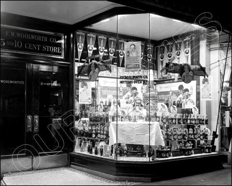 1925 Woolworth Store Display 8X10 Photo - Whistle Soda - 2379 – OUR3DOXIES