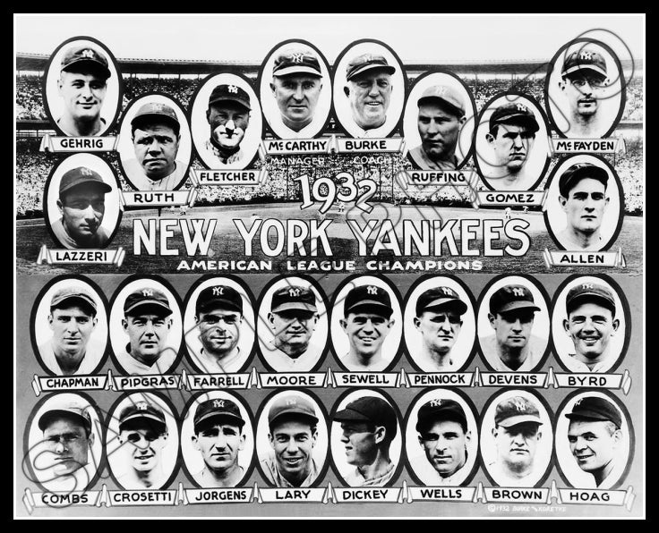 1932 New York Yankees 8X10 Photo - Ruth Gehrig Lazzeri Dickey - 2202 ...
